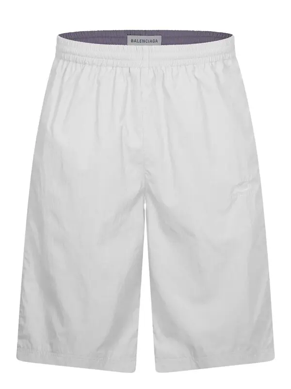 Balenciaga Woven Tracksuit Shorts - Light Gray