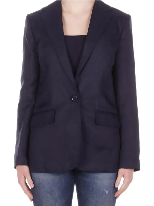 Ralph Lauren V-neck Single-breasted Jacket - Black