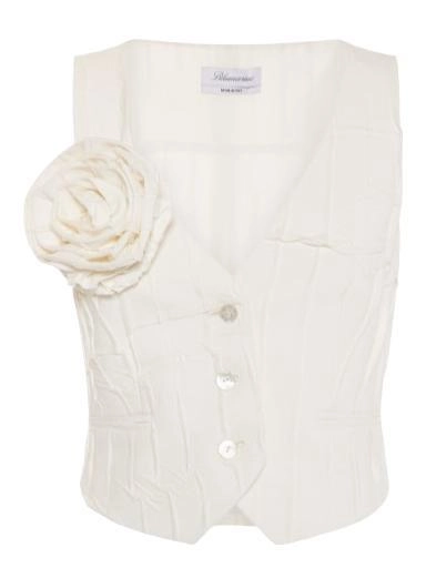 Blumarine Flower Pin Vest - White