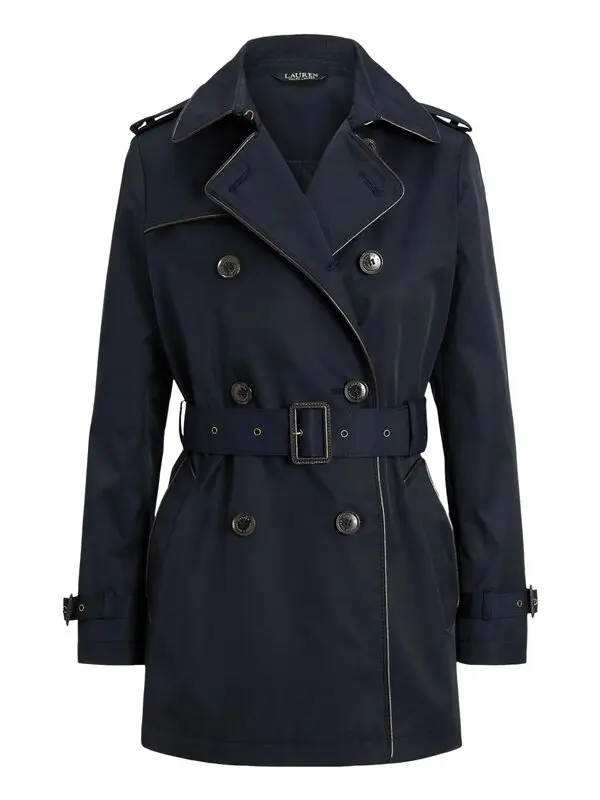 Ralph Lauren Long-sleeved Trench Coat - Black