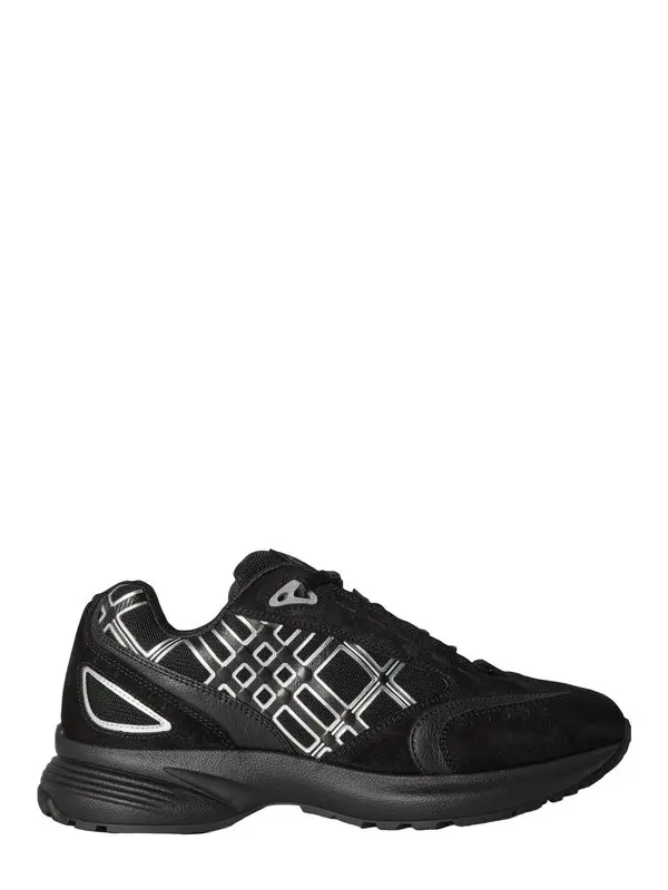 Burberry Low-profile Athletic Sneakers With Suede And Mesh Upper - Black
