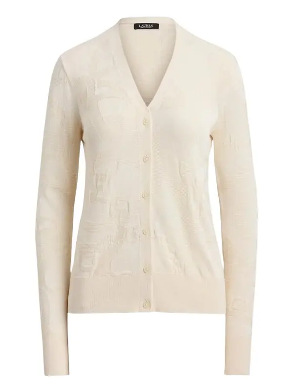 Ralph Lauren V-neck Long-sleeved Cardigan - Nude