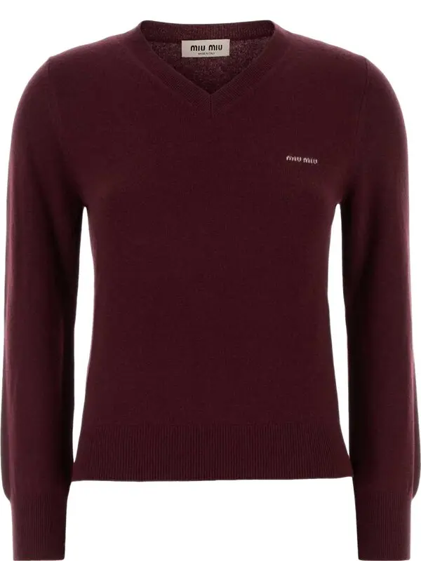 Miu Miu V-neck Wool Cardigan - No