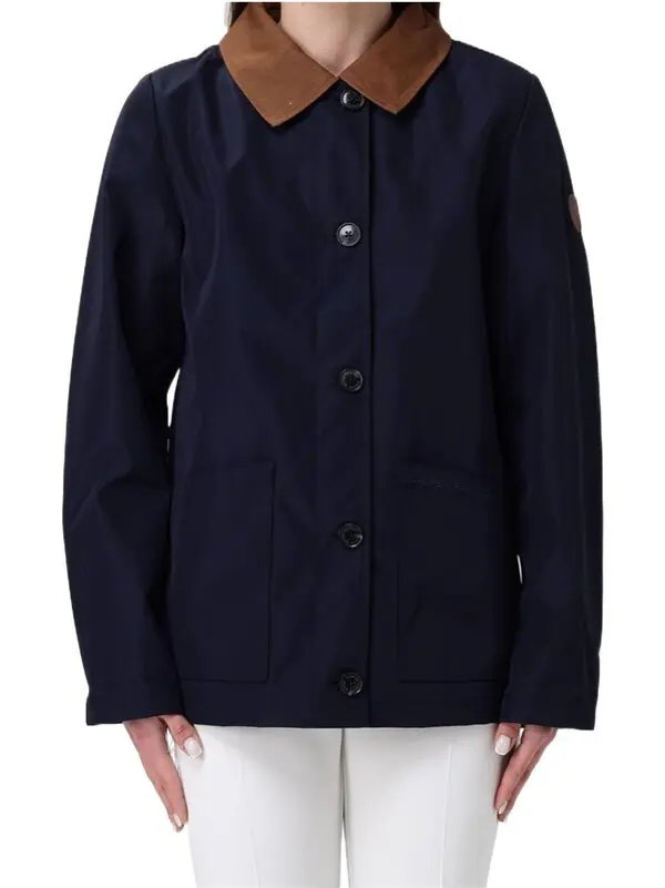 Ralph Lauren Twill-trim Bonded Jersey Barn Jacket - Blue
