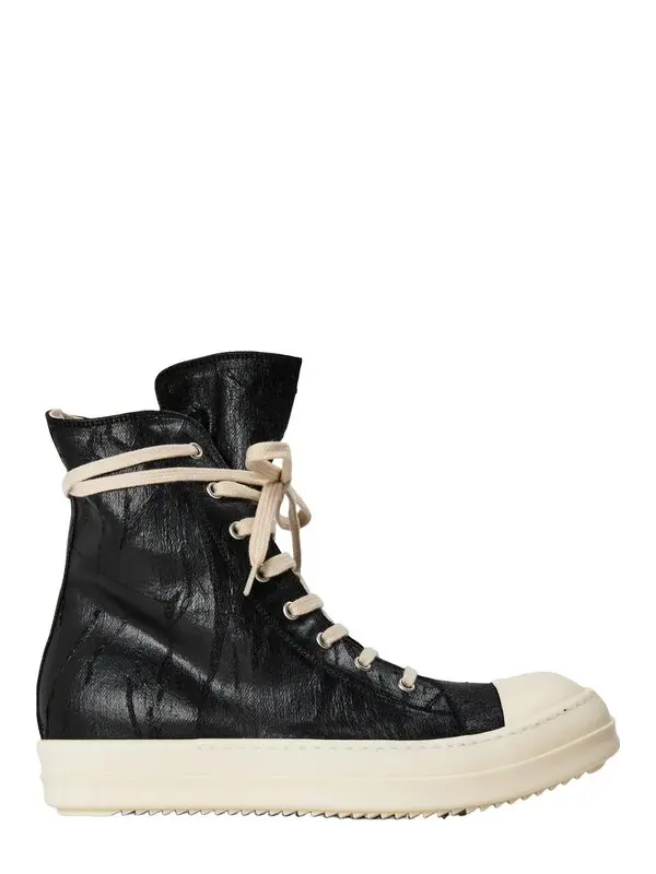Rick Owens High-top Lace-up Sneakers - Black