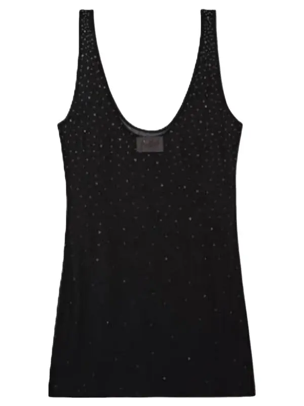 MC2 SAINT BARTH Raya Mini Dress With Gradient Sequin Effect - Black