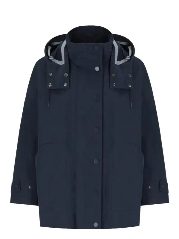 Max Mara Hooded Casual Jacket With Shawl Detail - Blue
