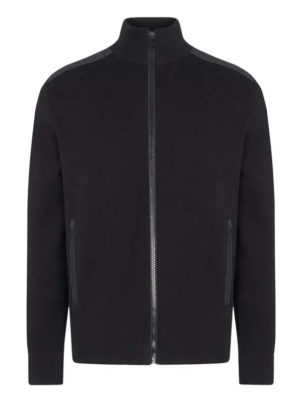 Belstaff Full Zip Cardigan With Pocket Detail - Black