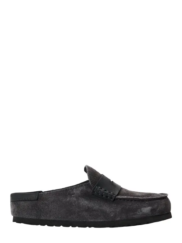 BIRKENSTOCK Suede Slip-on Loafer Clogs - Black
