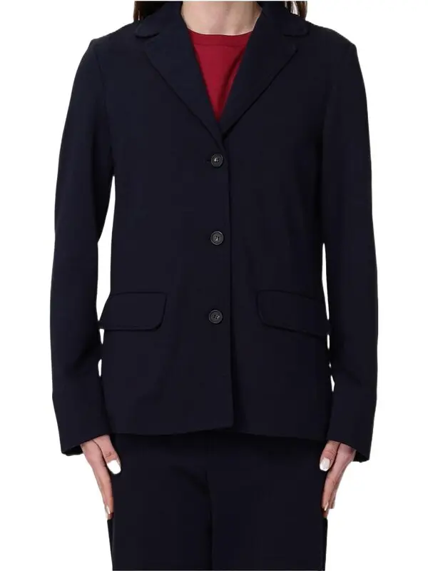 Max Mara Long-sleeved Suit Jacket - Navy Blue