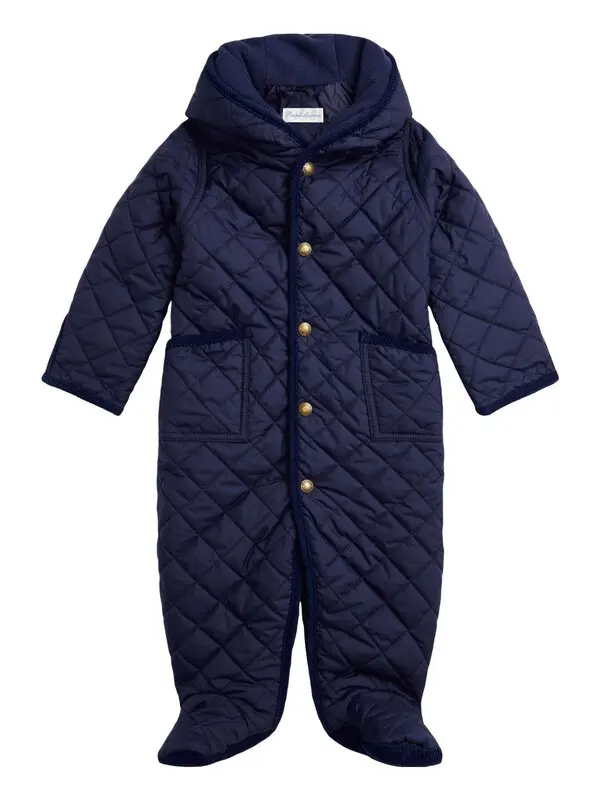 Polo Ralph Lauren Quilted Snowsuit With Hood - Black