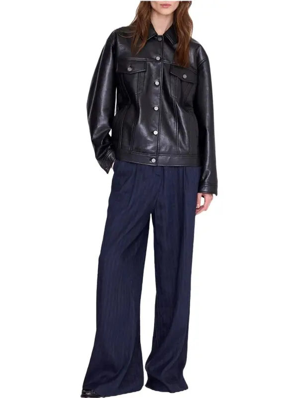 ANINE BING Rory Leather Jacket - Black