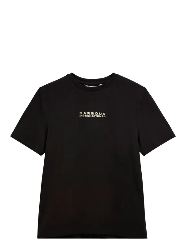Barbour Logo Detail Crewneck T-shirt - Black