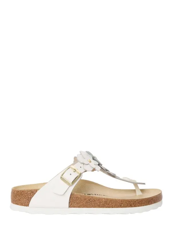 BIRKENSTOCK Gizeh Floral Flat Sandals - White