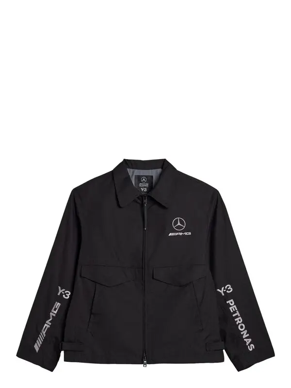 Y3 Zip Up Jacket With Wolf Graphic - Black