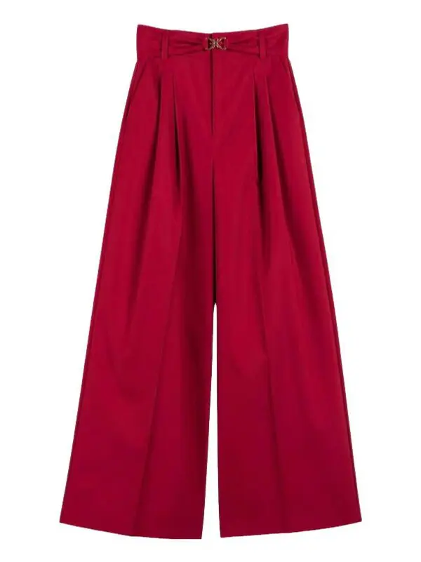 TWINSET Elastic Pleated Casual Pants - Red