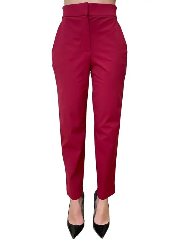 Max Mara Tailored Casual Trousers - Red