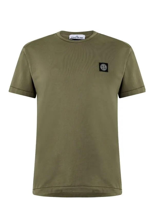 Stone Island Cotton Compass Logo Patch T-shirt - No