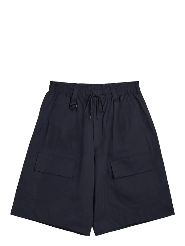 Y3 Wide Leg Cargo Shorts - Black