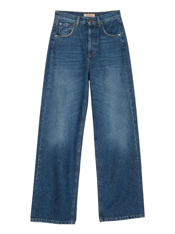 TWINSET Classic Wide Leg Denim Jeans - Blue