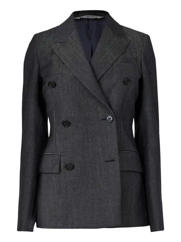 Balenciaga Double Breasted Blazer - Deep Navy