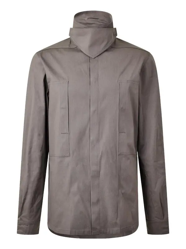Rick Owens Taupe Zip-up Windproof Jacket - Gray