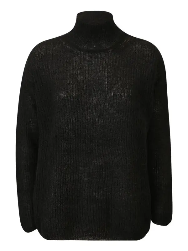 Max Mara Ribbed Turtleneck Sweater - Black
