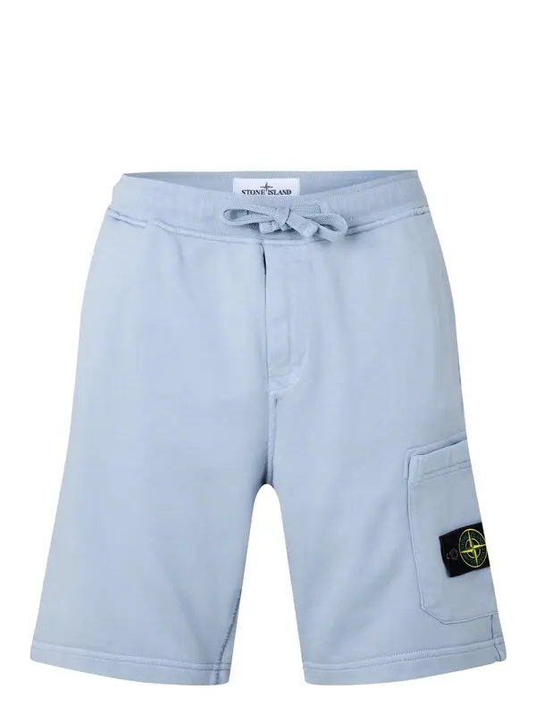 Stone Island Logo Detail Relaxed Fit Shorts - No