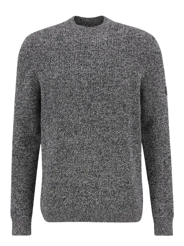 Barbour International Declan Yarn Twist Crew Neck Jumper - Black