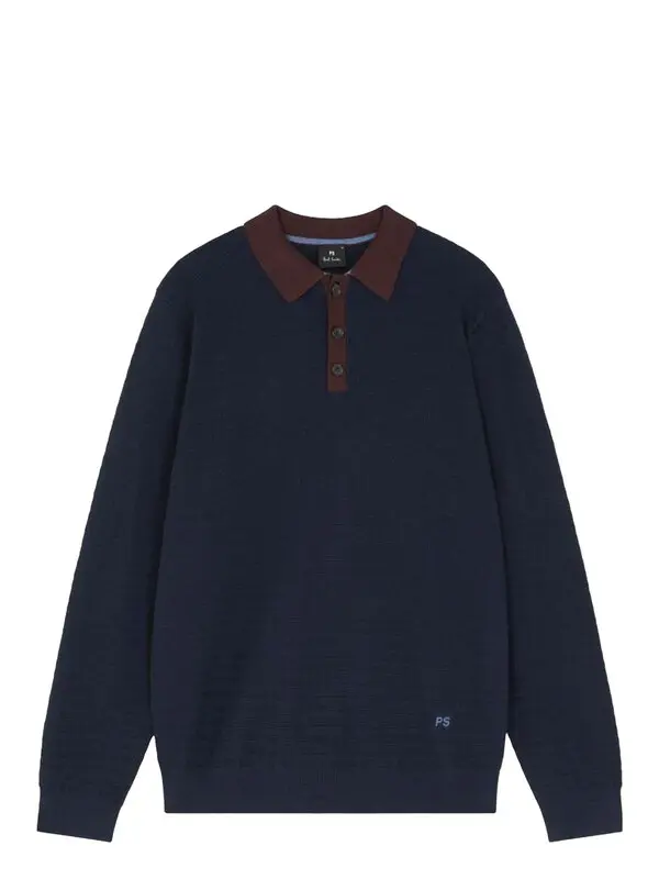 Paul Smith Long-sleeved Polo Shirt - Black