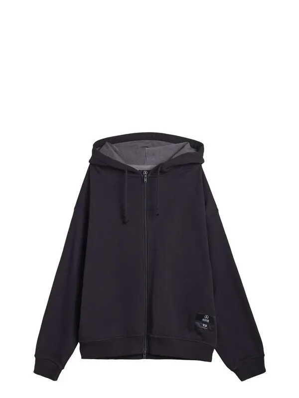 Y3 Minimal Zip-up Hoodie - Black
