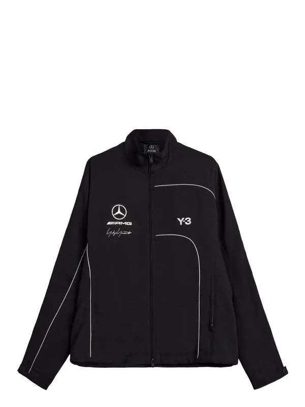 Y3 Classic Stand Collar Jacket With Mercedes Amg Logo - Black