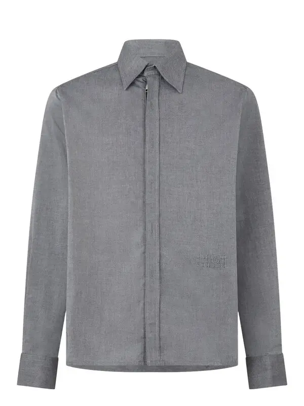 MAISON MARGIELA Zip Concealed Shirt Jacket - Black