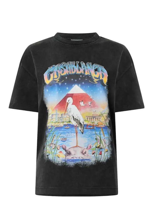 Casablanca Printed T-shirt - Black