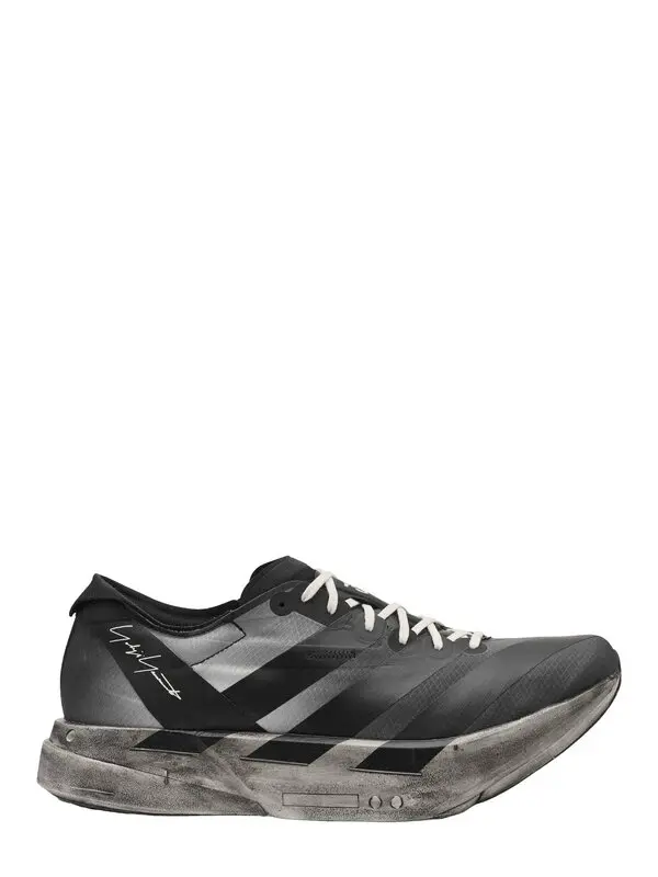 Y3 Color Blocked Lace Up Sneakers - Black