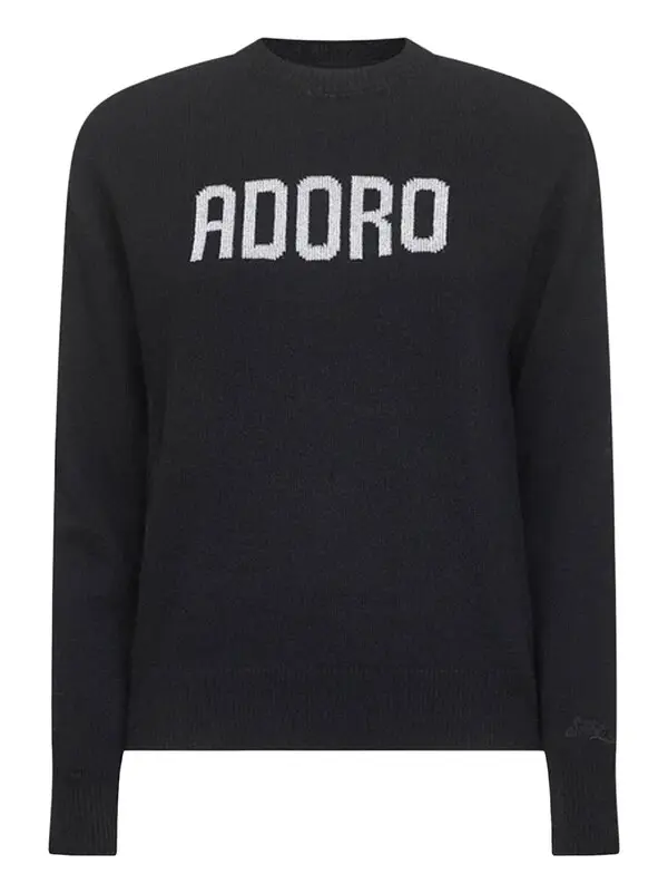 MC2 SAINT BARTH Long Sleeve Sweater With Crew Neck - Black