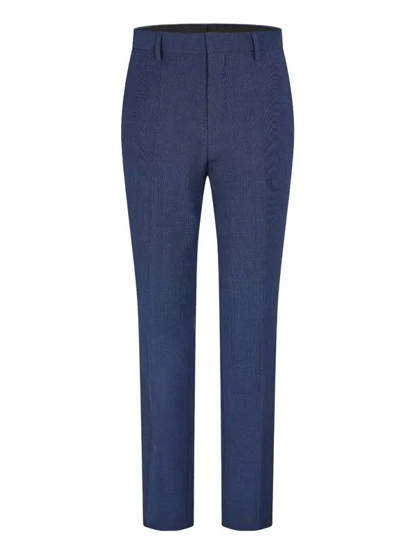 Hugo Boss Solid Color Casual Trousers - Blue