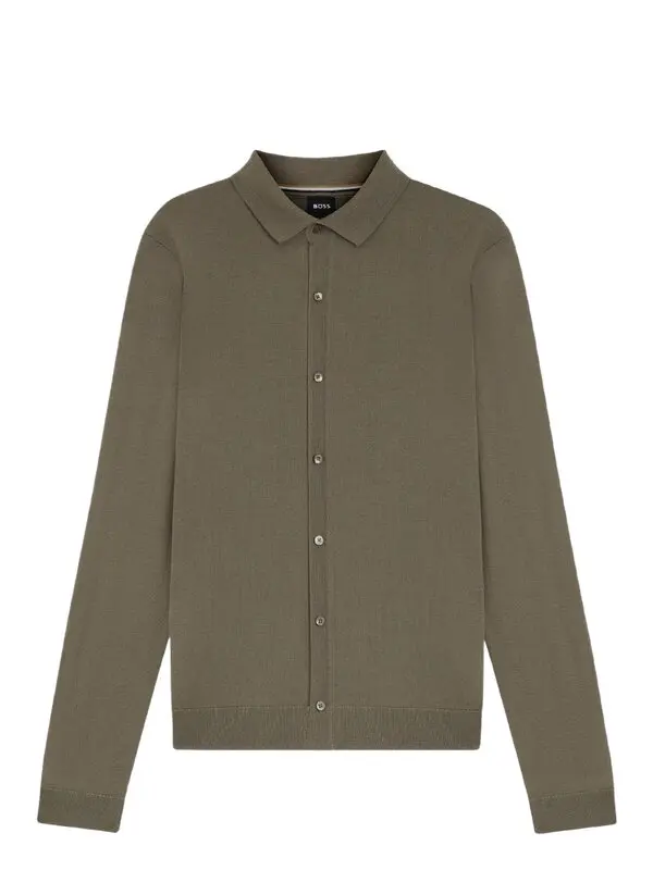 Hugo Boss Helbert Virgin Wool Shirt - Brown