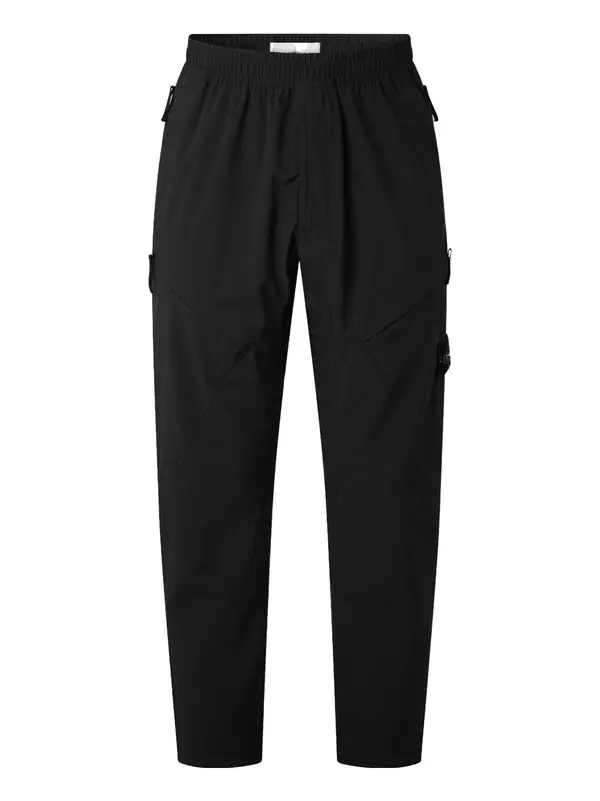 Stone Island Cuffed Cargo Long Pants - Black