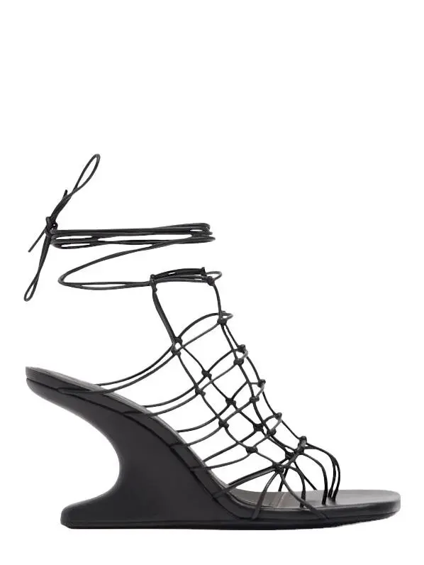 Rick Owens Wedge Sandals With Ankle Strap - No