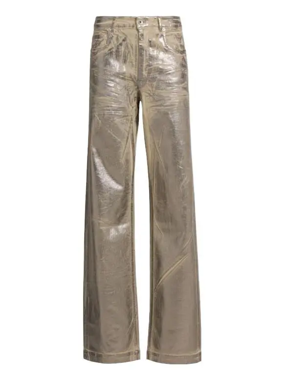 Rick Owens Geth Denim Low Rise Baggy Jeans - Gray