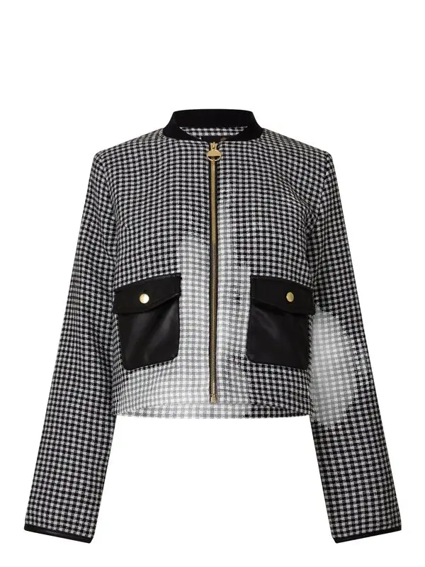 Barbour Checked Zip-up Jacket With Flap Pockets - Multi-color