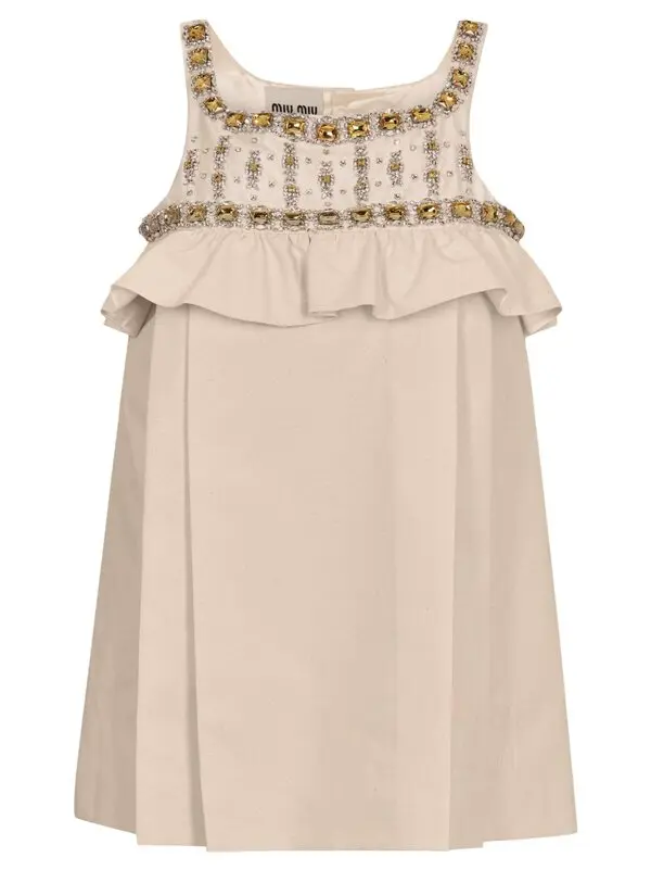 Miu Miu Embellished Mini Dress - No