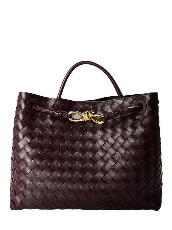 Bottega Veneta Woven Leather Tote Bag - Black
