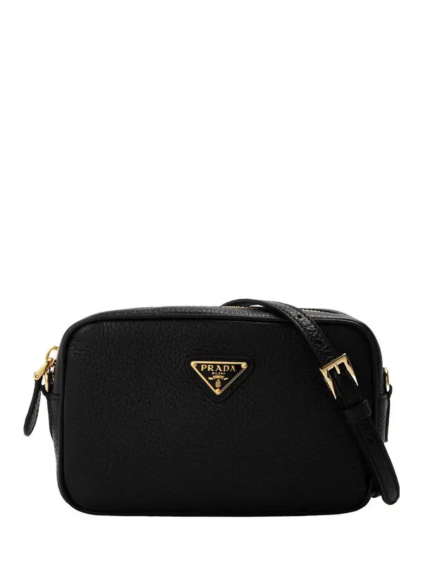 Prada Logo Crossbody Bag - Black