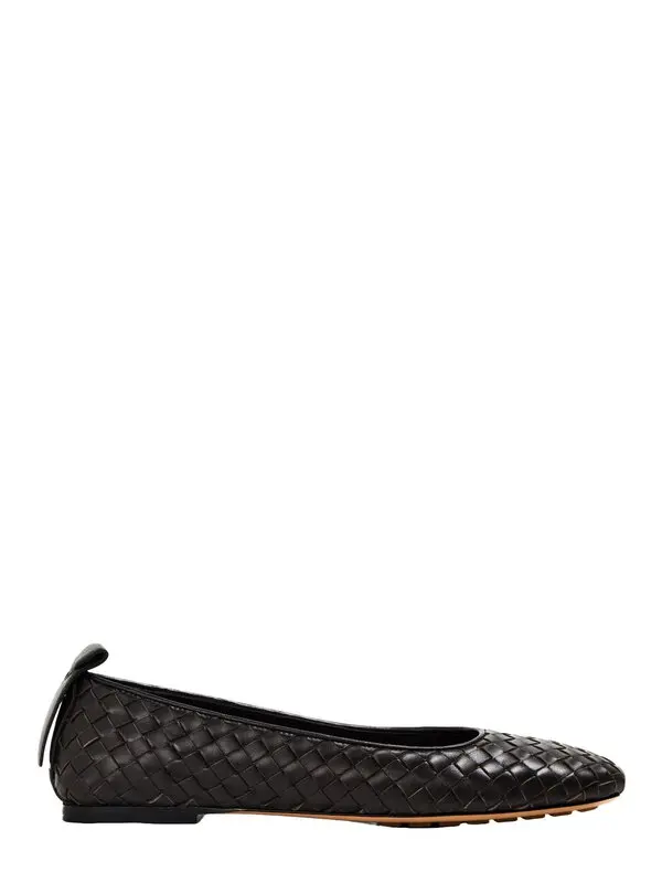 Bottega Veneta Woven Ballet Flats - Black