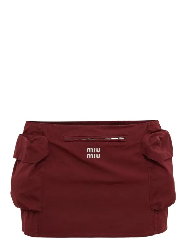 Miu Miu Cargo Mini Skirt - Brown