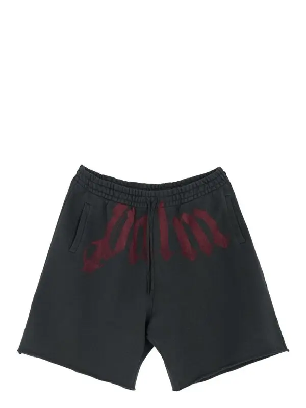 Palm Angels Elastic Waist Printed Shorts - Green
