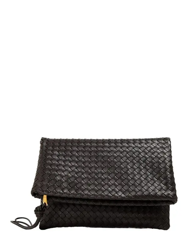 Bottega Veneta Woven Leather Pouch - Black