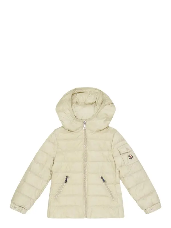 Moncler Logo Patch Down Jacket - Nude